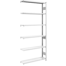 eurokraft pro Schwerlast-Steckregal, doppelseitig, HxBxT 2500 x 1000 x 300 mm, grau, Anbauregal