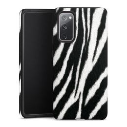 DeinDesign Galaxy S20 FE Handy Panzer Handyh&uuml;lle robuste Outdoor H&uuml;lle Schutzh&uuml;lle matt Zebra Fur Muster Tough Case