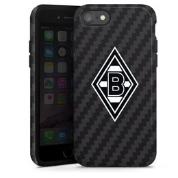DeinDesign iPhone SE (2020) Handy Panzer Handyh&uuml;lle robuste Outdoor H&uuml;lle Schutzh&uuml;lle gl&auml;nzend Gladbach Carbon Borussia M&ouml;nchengladbach Tough Case