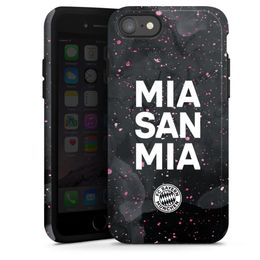 DeinDesign iPhone SE (2020) Handy Panzer Handyh&uuml;lle robuste Outdoor H&uuml;lle Schutzh&uuml;lle gl&auml;nzend Fc Bayern M&uuml;nchen Girl Style Mia San Mia Tough Case