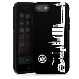 DeinDesign iPhone SE (2020) Handy Panzer Handyh&uuml;lle robuste Outdoor H&uuml;lle Schutzh&uuml;lle gl&auml;nzend Eintracht Frankfurt Sge Skyline Tough Case