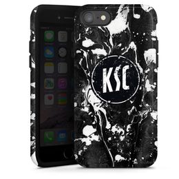DeinDesign iPhone SE (2020) Handy Panzer Handyh&uuml;lle robuste Outdoor H&uuml;lle Schutzh&uuml;lle gl&auml;nzend Official Licensed Product Ksc Karlsruher Sc Tough Case