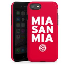 DeinDesign iPhone SE (2022) Handy Panzer Handyh&uuml;lle robuste Outdoor H&uuml;lle Schutzh&uuml;lle gl&auml;nzend Fc Bayern M&uuml;nchen Mia San Mia Fcb Tough Case
