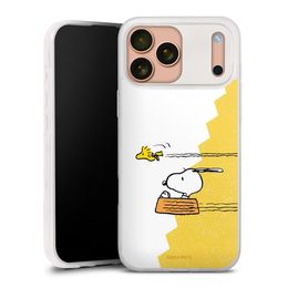 DeinDesign iPhone 17 Pro Max Handy Slim Case Silikon Handyh&uuml;lle transparent H&uuml;lle extra d&uuml;nn Snoopy Peanuts Children Silikon Slim Case