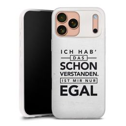 DeinDesign iPhone 17 Pro Max Handy Slim Case Silikon Handyh&uuml;lle transparent H&uuml;lle extra d&uuml;nn Spruch Sayings Statement Silikon Slim Case