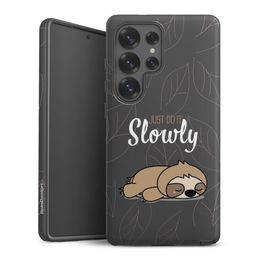 DeinDesign Galaxy S25 Ultra Handy Panzer Handyh&uuml;lle robuste Outdoor H&uuml;lle Schutzh&uuml;lle gl&auml;nzend Sloth Sayings Lazy Sunday Tough Case