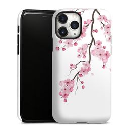 DeinDesign iPhone 11 Pro Handy Panzer Handyh&uuml;lle robuste Outdoor H&uuml;lle Schutzh&uuml;lle gl&auml;nzend Cherry Blossom Japan Aisa Tough Case