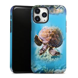 DeinDesign iPhone 11 Pro Handy Panzer Handyh&uuml;lle robuste Outdoor H&uuml;lle Schutzh&uuml;lle gl&auml;nzend Animals Ocean Turtle Tough Case