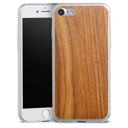 DeinDesign iPhone SE (2022) Handy Slim Case Silikon Handyh&uuml;lle transparent H&uuml;lle extra d&uuml;nn Wooden Look Wood Larch Silikon Slim Case