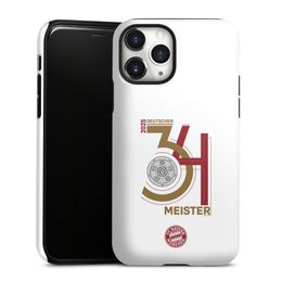 DeinDesign iPhone 11 Pro Handy Panzer Handyh&uuml;lle robuste Outdoor H&uuml;lle Schutzh&uuml;lle gl&auml;nzend Master Official Licensed Product Fc Bayern M&uuml;nchen Tough Case