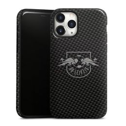 DeinDesign iPhone 11 Pro Handy Panzer Handyh&uuml;lle robuste Outdoor H&uuml;lle Schutzh&uuml;lle gl&auml;nzend Rb Leipzig Carbon Metallic Look Tough Case