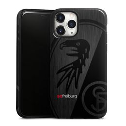 DeinDesign iPhone 11 Pro Handy Panzer Handyh&uuml;lle robuste Outdoor H&uuml;lle Schutzh&uuml;lle gl&auml;nzend Metallic Look Sc Freiburg Official Licensed Product Tough Case
