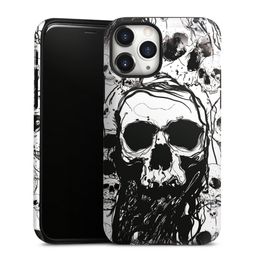 DeinDesign iPhone 11 Pro Handy Panzer Handyh&uuml;lle robuste Outdoor H&uuml;lle Schutzh&uuml;lle gl&auml;nzend Halloween Totenkopf Skulls Tough Case