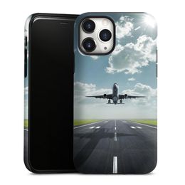 DeinDesign iPhone 11 Pro Handy Panzer Handyh&uuml;lle robuste Outdoor H&uuml;lle Schutzh&uuml;lle gl&auml;nzend Urlaub Airplane Wanderlust Tough Case