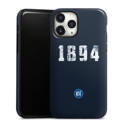 DeinDesign iPhone 11 Pro Handy Panzer Handyh&uuml;lle robuste Outdoor H&uuml;lle Schutzh&uuml;lle gl&auml;nzend Ksc Karlsruher Sc Bundesliga Tough Case