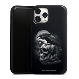 DeinDesign iPhone 11 Pro Handy Panzer Handyh&uuml;lle robuste Outdoor H&uuml;lle Schutzh&uuml;lle gl&auml;nzend Raven Skulls Skull Tough Case