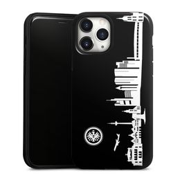DeinDesign iPhone 11 Pro Handy Panzer Handyh&uuml;lle robuste Outdoor H&uuml;lle Schutzh&uuml;lle gl&auml;nzend Eintracht Frankfurt Skyline Sge Tough Case