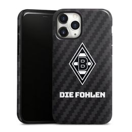 DeinDesign iPhone 11 Pro Handy Panzer Handyh&uuml;lle robuste Outdoor H&uuml;lle Schutzh&uuml;lle gl&auml;nzend Carbon Borussia M&ouml;nchengladbach Gladbach Tough Case