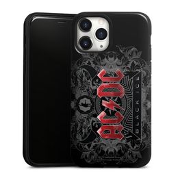 DeinDesign iPhone 11 Pro Handy Panzer Handyh&uuml;lle robuste Outdoor H&uuml;lle Schutzh&uuml;lle gl&auml;nzend Black Ice Merchandise Acdc Tough Case