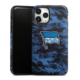 DeinDesign iPhone 11 Pro Handy Panzer Handyh&uuml;lle robuste Outdoor H&uuml;lle Schutzh&uuml;lle gl&auml;nzend Hertha Bsc Flag Logo Tough Case
