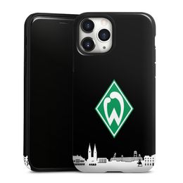 DeinDesign iPhone 11 Pro Handy Panzer Handyh&uuml;lle robuste Outdoor H&uuml;lle Schutzh&uuml;lle gl&auml;nzend Skyline Sv Werder Bremen Official Licensed Product Tough Case