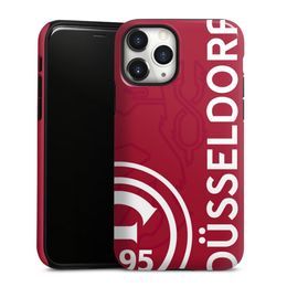 DeinDesign iPhone 11 Pro Handy Panzer Handyh&uuml;lle robuste Outdoor H&uuml;lle Schutzh&uuml;lle gl&auml;nzend Lettering F95 Fortuna D&uuml;sseldorf Tough Case