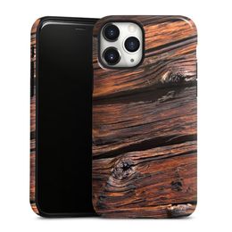 DeinDesign iPhone 11 Pro Handy Panzer Handyh&uuml;lle robuste Outdoor H&uuml;lle Schutzh&uuml;lle gl&auml;nzend Wood Beams Wooden Look Tough Case