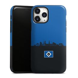DeinDesign iPhone 11 Pro Handy Panzer Handyh&uuml;lle robuste Outdoor H&uuml;lle Schutzh&uuml;lle gl&auml;nzend Skyline Hamburg Hsv Tough Case