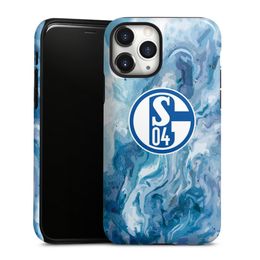 DeinDesign iPhone 11 Pro Handy Panzer Handyh&uuml;lle robuste Outdoor H&uuml;lle Schutzh&uuml;lle gl&auml;nzend Fc Schalke 04 Logo Merchandise Tough Case