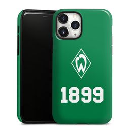 DeinDesign iPhone 11 Pro Handy Panzer Handyh&uuml;lle robuste Outdoor H&uuml;lle Schutzh&uuml;lle gl&auml;nzend Statement Official Licensed Product Sv Werder Bremen Tough Case