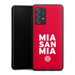 DeinDesign Galaxy A52s 5G Handy Premium Silikon H&uuml;lle Handyh&uuml;lle schwarz Case Fc Bayern M&uuml;nchen Mia San Mia Fcb Silikon Premium Case