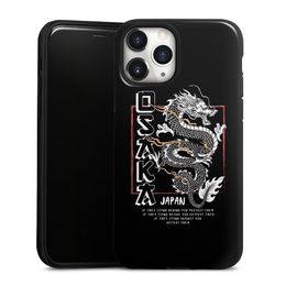 DeinDesign iPhone 11 Pro Handy Panzer Handyh&uuml;lle robuste Outdoor H&uuml;lle Schutzh&uuml;lle gl&auml;nzend Japan Dragon Ocean Tough Case