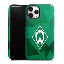 DeinDesign iPhone 11 Pro Handy Panzer Handyh&uuml;lle robuste Outdoor H&uuml;lle Schutzh&uuml;lle gl&auml;nzend Official Licensed Product Camouflage Sv Werder Bremen Tough Case