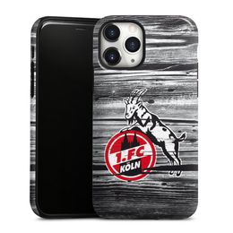 DeinDesign iPhone 11 Pro Handy Panzer Handyh&uuml;lle robuste Outdoor H&uuml;lle Schutzh&uuml;lle gl&auml;nzend 1. Fc K&ouml;ln Official Licensed Product Wooden Look Tough Case