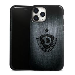 DeinDesign iPhone 11 Pro Handy Panzer Handyh&uuml;lle robuste Outdoor H&uuml;lle Schutzh&uuml;lle gl&auml;nzend Sg Dynamo Dresden Official Licensed Product Vintage Tough Case
