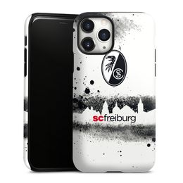 DeinDesign iPhone 11 Pro Handy Panzer Handyh&uuml;lle robuste Outdoor H&uuml;lle Schutzh&uuml;lle gl&auml;nzend Logo Sc Freiburg Skyline Tough Case