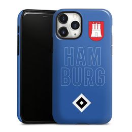 DeinDesign iPhone 11 Pro Handy Panzer Handyh&uuml;lle robuste Outdoor H&uuml;lle Schutzh&uuml;lle gl&auml;nzend Hamburger Sv Hamburg Official Licensed Product Tough Case