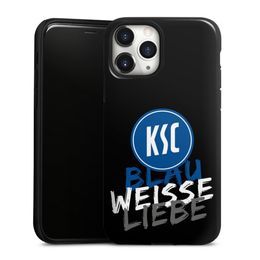 DeinDesign iPhone 11 Pro Handy Panzer Handyh&uuml;lle robuste Outdoor H&uuml;lle Schutzh&uuml;lle gl&auml;nzend Ksc Karlsruher Sc Official Licensed Product Tough Case