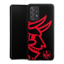 DeinDesign Galaxy A52s 5G Handy Premium Silikon H&uuml;lle Handyh&uuml;lle schwarz Case 1. Fc Kaiserslautern Logo Official Licensed Product Silikon Premium Case