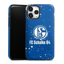 DeinDesign iPhone 11 Pro Handy Panzer Handyh&uuml;lle robuste Outdoor H&uuml;lle Schutzh&uuml;lle gl&auml;nzend Logo Fc Schalke 04 S04 Tough Case
