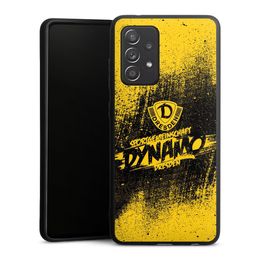 DeinDesign Galaxy A52s 5G Handy Premium Silikon H&uuml;lle Handyh&uuml;lle schwarz Case Logo Official Licensed Product Sg Dynamo Dresden Silikon Premium Case