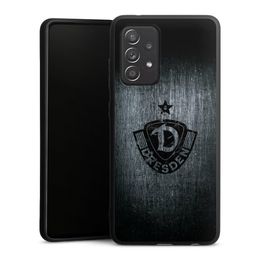 DeinDesign Galaxy A52s 5G Handy Premium Silikon H&uuml;lle Handyh&uuml;lle schwarz Case Sg Dynamo Dresden Official Licensed Product Vintage Silikon Premium Case