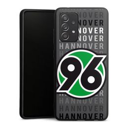 DeinDesign Galaxy A52s 5G Handy Premium Silikon H&uuml;lle Handyh&uuml;lle schwarz Case Official Licensed Product H96 Hannover 96 Silikon Premium Case
