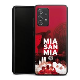 DeinDesign Galaxy A52s 5G Handy Premium Silikon H&uuml;lle Handyh&uuml;lle schwarz Case Mia San Mia Fcb Fc Bayern M&uuml;nchen Silikon Premium Case