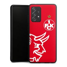 DeinDesign Galaxy A52s 5G Handy Premium Silikon H&uuml;lle Handyh&uuml;lle schwarz Case Star 1. Fc Kaiserslautern Devil Silikon Premium Case