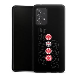 DeinDesign Galaxy A52s 5G Handy Premium Silikon H&uuml;lle Handyh&uuml;lle schwarz Case Eagle Logo Eintracht Frankfurt Silikon Premium Case