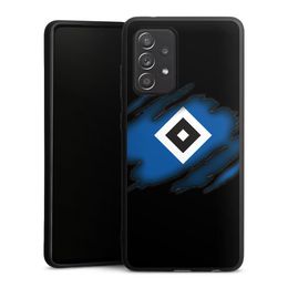 DeinDesign Galaxy A52s 5G Handy Premium Silikon H&uuml;lle Handyh&uuml;lle schwarz Case Official Licensed Product Hsv Hamburger Sv Silikon Premium Case