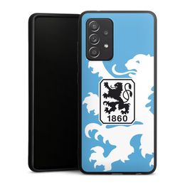 DeinDesign Galaxy A52s 5G Handy Premium Silikon H&uuml;lle Handyh&uuml;lle schwarz Case Tsv 1860 M&uuml;nchen Official Licensed Product Coat Of Arms Silikon Premium Case