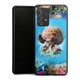 DeinDesign Galaxy A52s 5G Handy Premium Silikon H&uuml;lle Handyh&uuml;lle schwarz Case Ocean Turtle Animals Silikon Premium Case