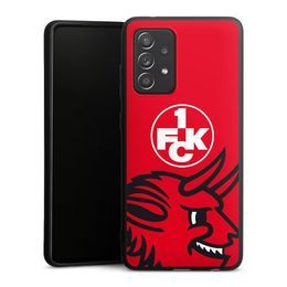 DeinDesign Galaxy A52s 5G Handy Premium Silikon H&uuml;lle Handyh&uuml;lle schwarz Case Devil 1. Fc Kaiserslautern 1. Fck Silikon Premium Case